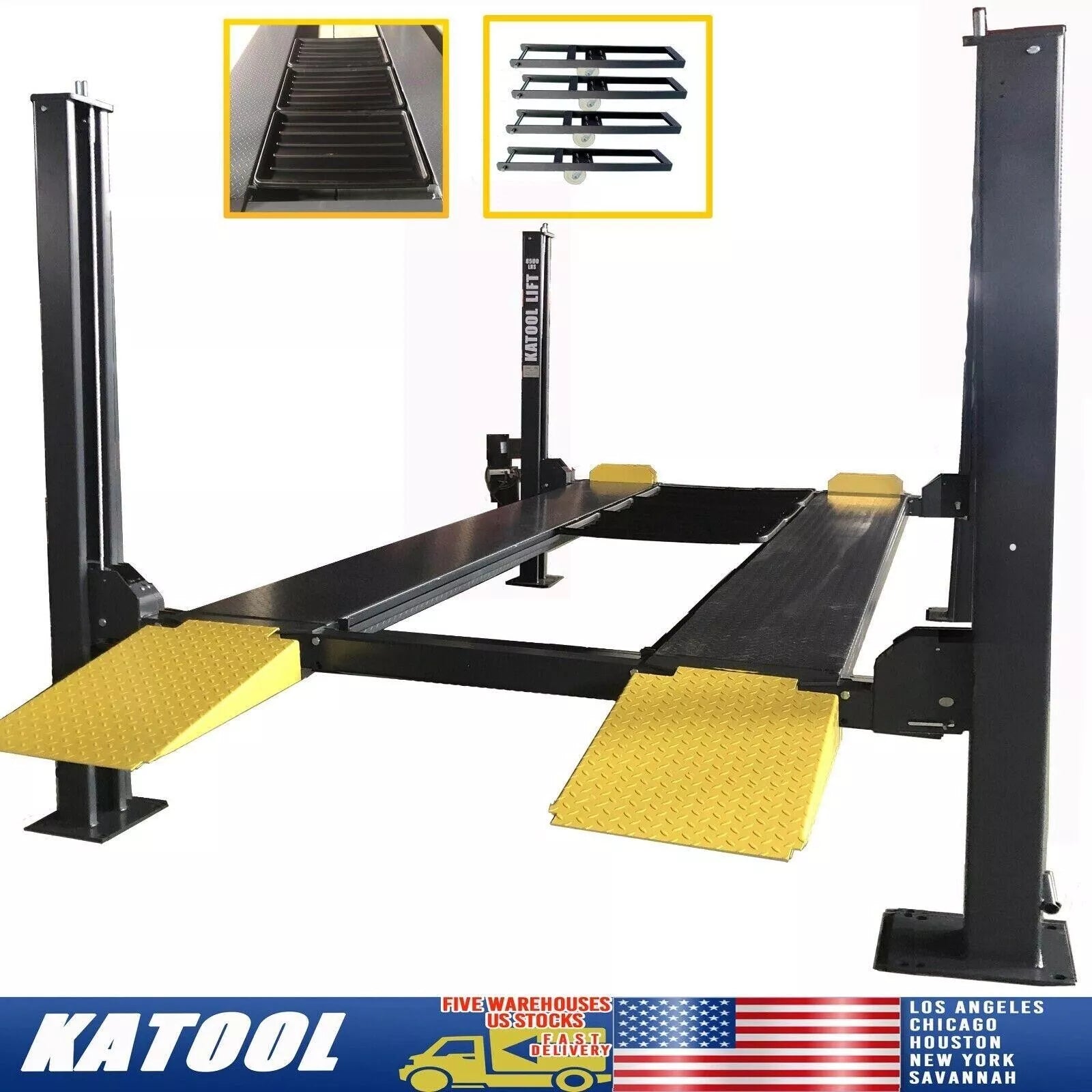 KT-4H850 8500lbs 4 Post Auto Parking Lift with Casters Shipping ...